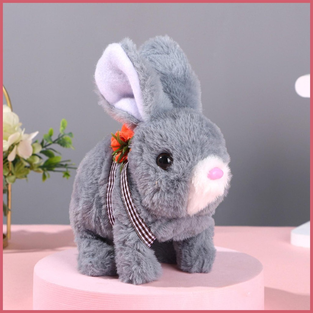 Realistic Bunny Plush Interactive Plush Figure Toys Stuffed Bunny ...
