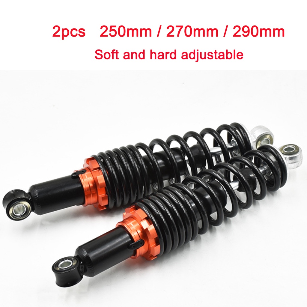 2PCS Ebike Motorcycle Hydraulic Rear Shock Absorber Universal Soft Hard ...