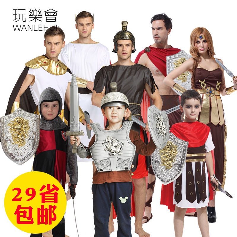 Halloween Children's Costume COSPLAY Men Women Ancient Roman Samurai ...