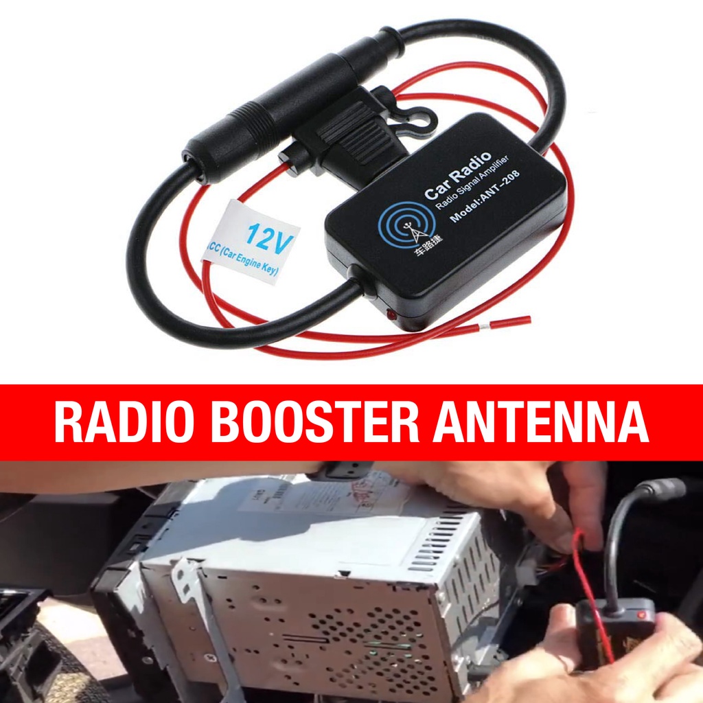 Car Radio Signal Booster FM AM Antenna Amplifier Booster Amplifier ...