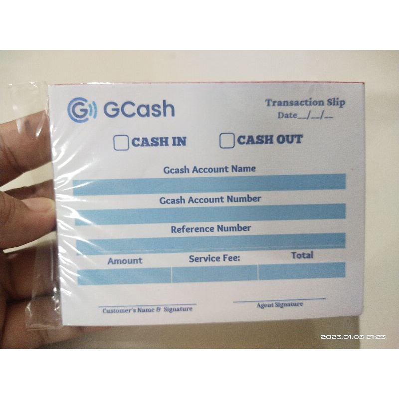 gcash transaction slip/ gcash cash in cash out form | Shopee Philippines