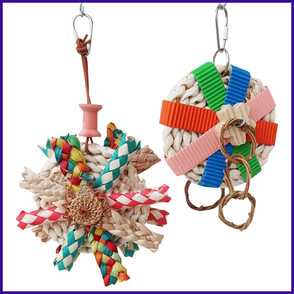 Parrot Foraging Toy Cockatiel Toy Bird Chew Toys Colorful Small Parrot ...