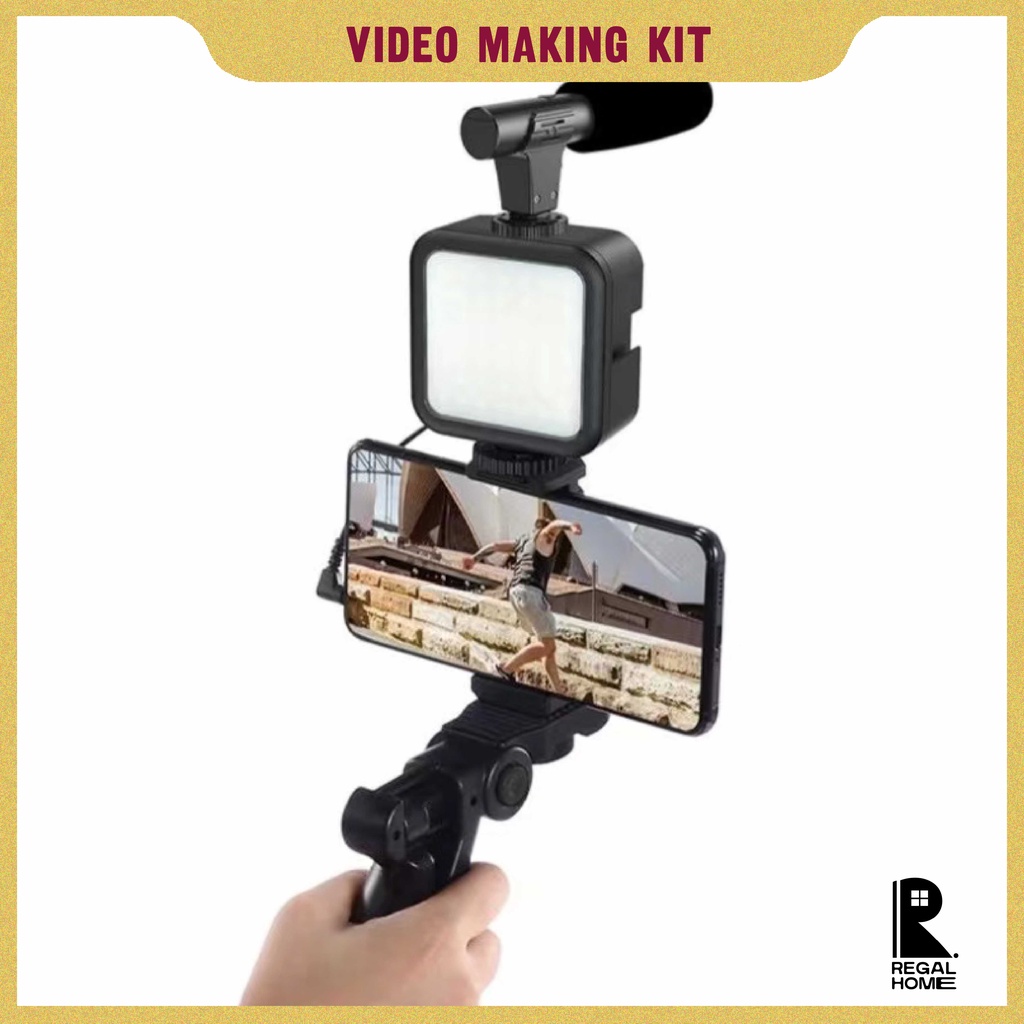 Video Making Kit 1 Set Video/Vlogging Whole Set Kit With Mic & Lighting ...