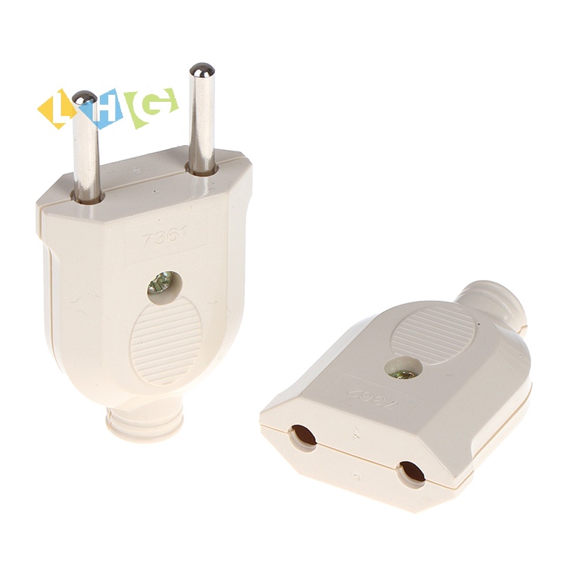 [LHG] 2 Pin EU Plug Male Female electronic Connector Socket Wiring ...