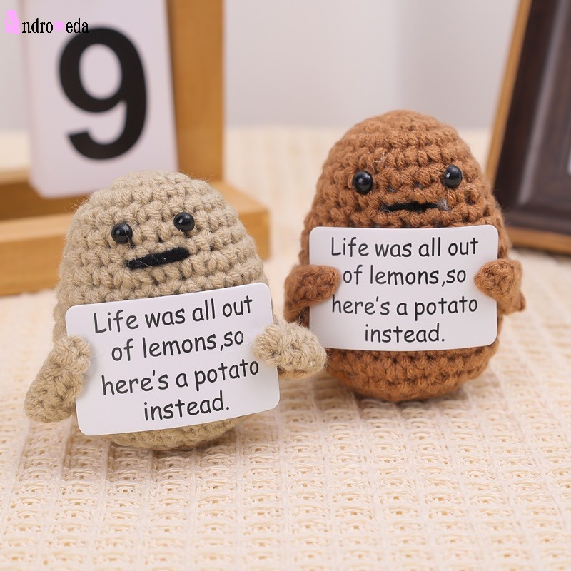 Funny Knitting Cotton Positive Energy Potato Hug Pocket Toy Room Decor ...
