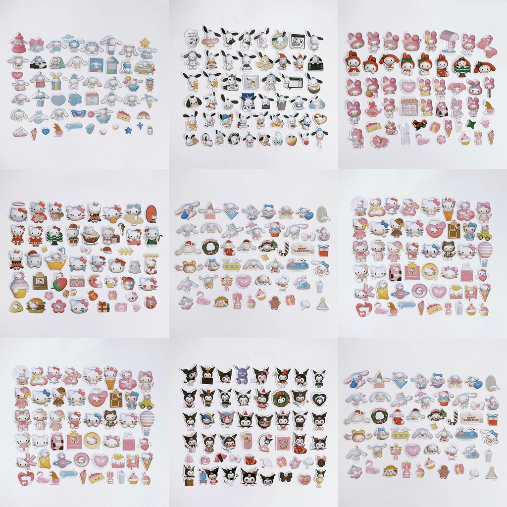 50pcs-Sanrio 3D sticker Sanrio stereo cute cartoon character emoji ...