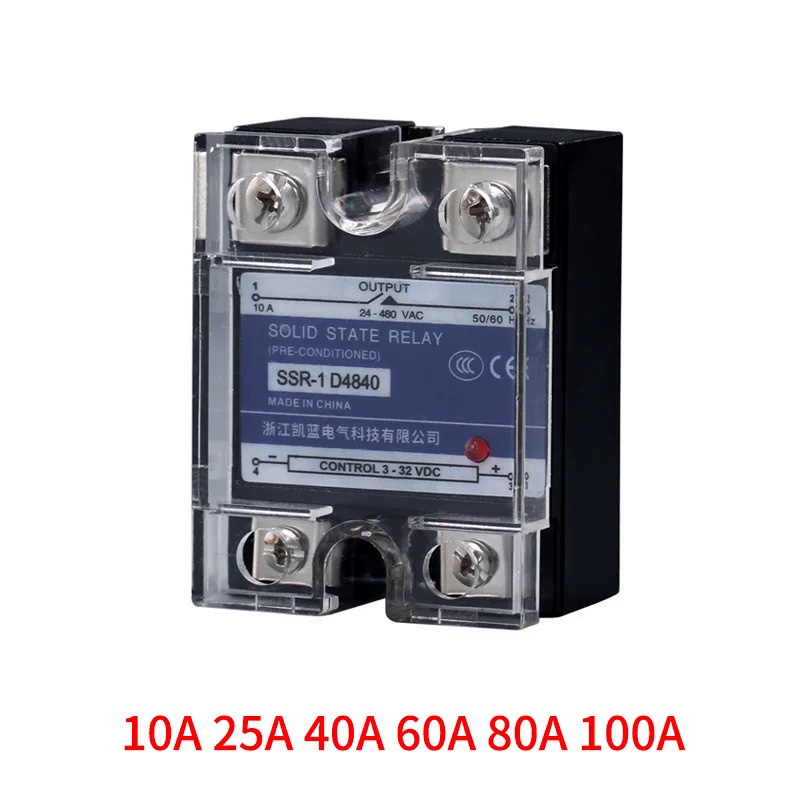 10A 25A 40A DA Single Phase DC Control AC Heat Sink 220V Relay To 3-32VDC SSR-10DA 25DA 40DA ...