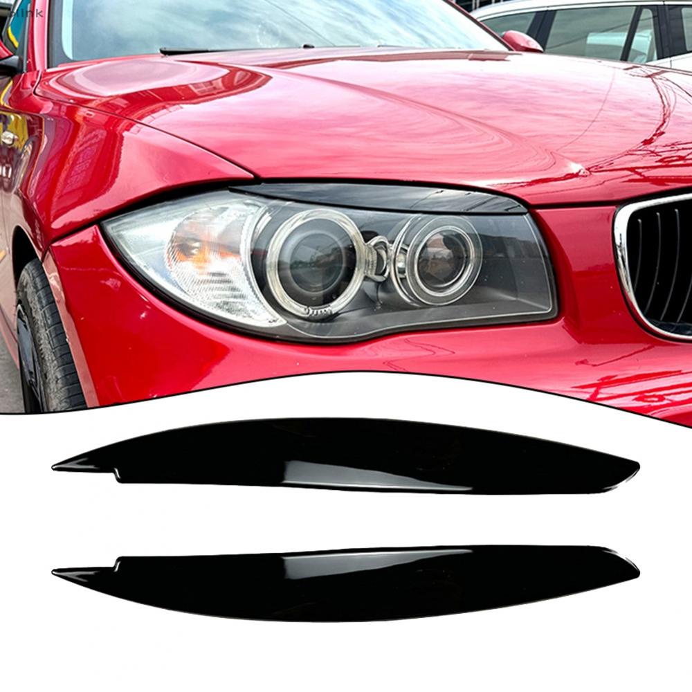 Black Plastic Eyebrows For BMW 1 Series E87 E88 E81 E82 Eyelids Brows ...