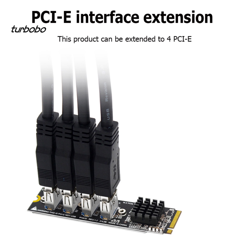 turbobo PCI-E Riser Card Anti-interference Wide Compatibility Heat Sink ...