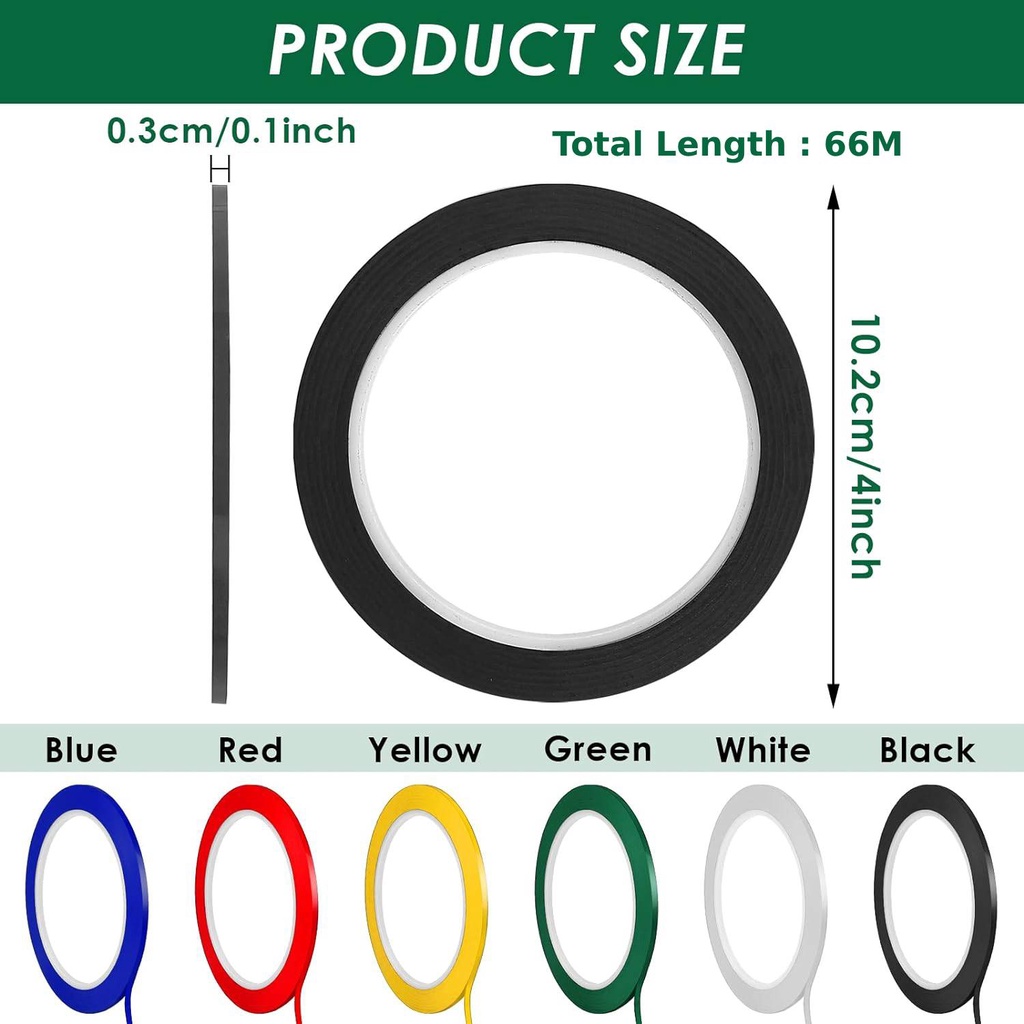 3/5/10/15 mm Width Graphic Tape Pinstripe Tape Grid Marking Tapes ...