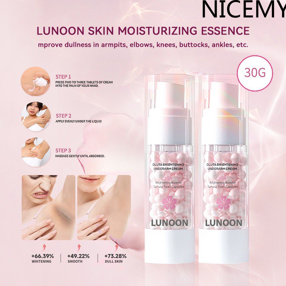 Lunoon Sakura Underarm Whitening Cream BRIGHTENING BOOSTER CREAM 5X ...