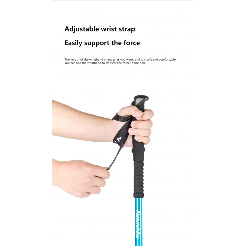 Naturehike ST01 v2 Hiking Telescopic Aluminum Trekking Pole Ultralight ...