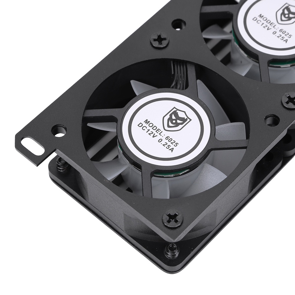 Rain RAM Memory Cooler ARGB Syn Low Noise Cooling Fan with Dual 60mm Fan PWM 1000-3000RPM 5V for ...
