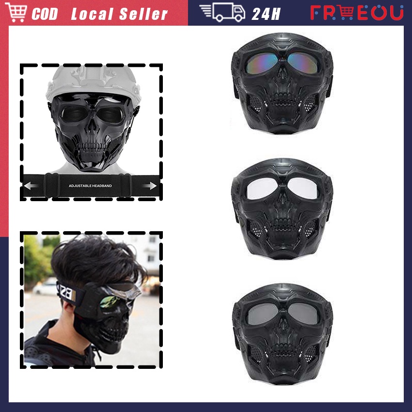 Skull Mask Welding Mask Motorcycle Goggles Full Face Mask For Sports ...