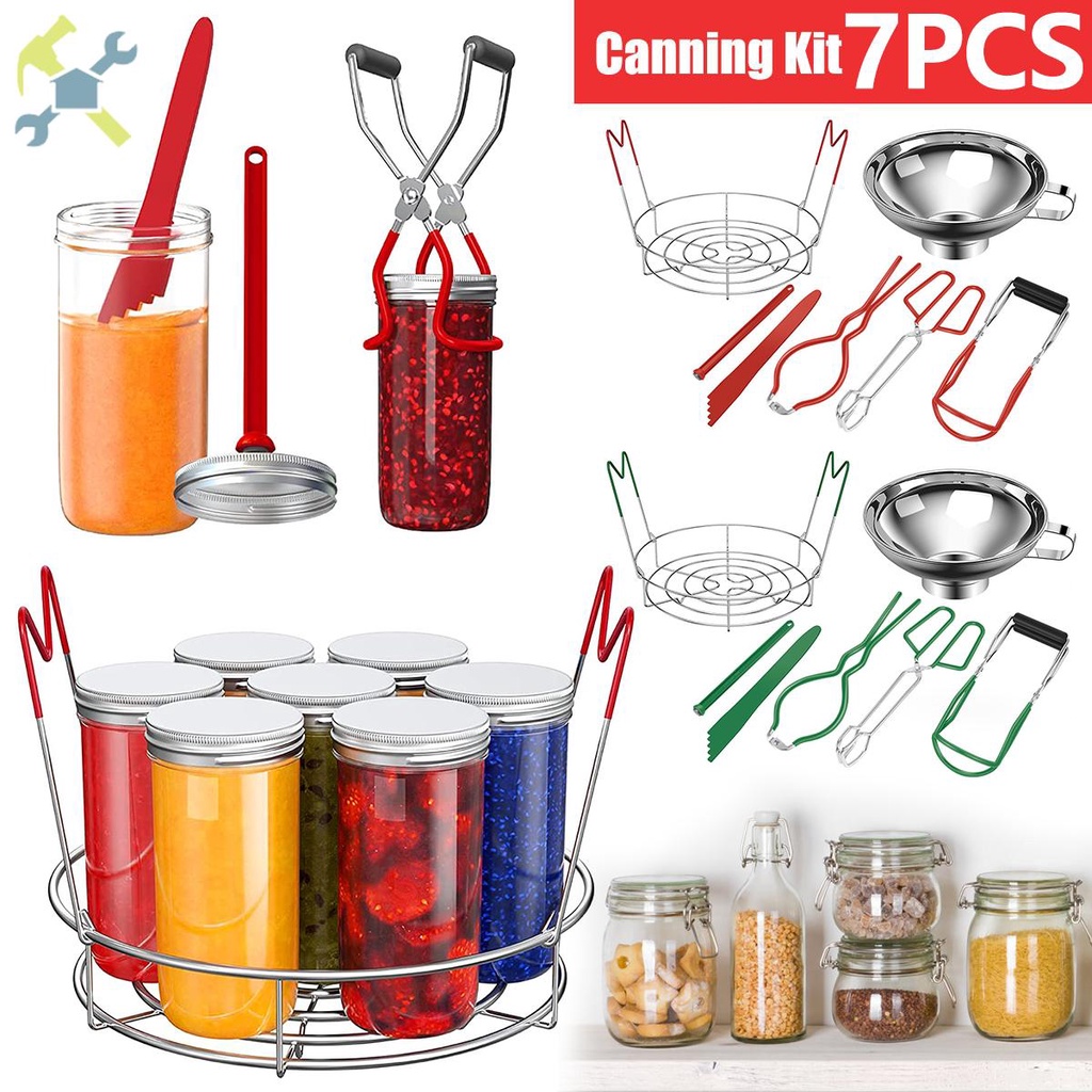7Pcs Canning Supplies Starter Kit Canning Tools Set Stainless Steel ...