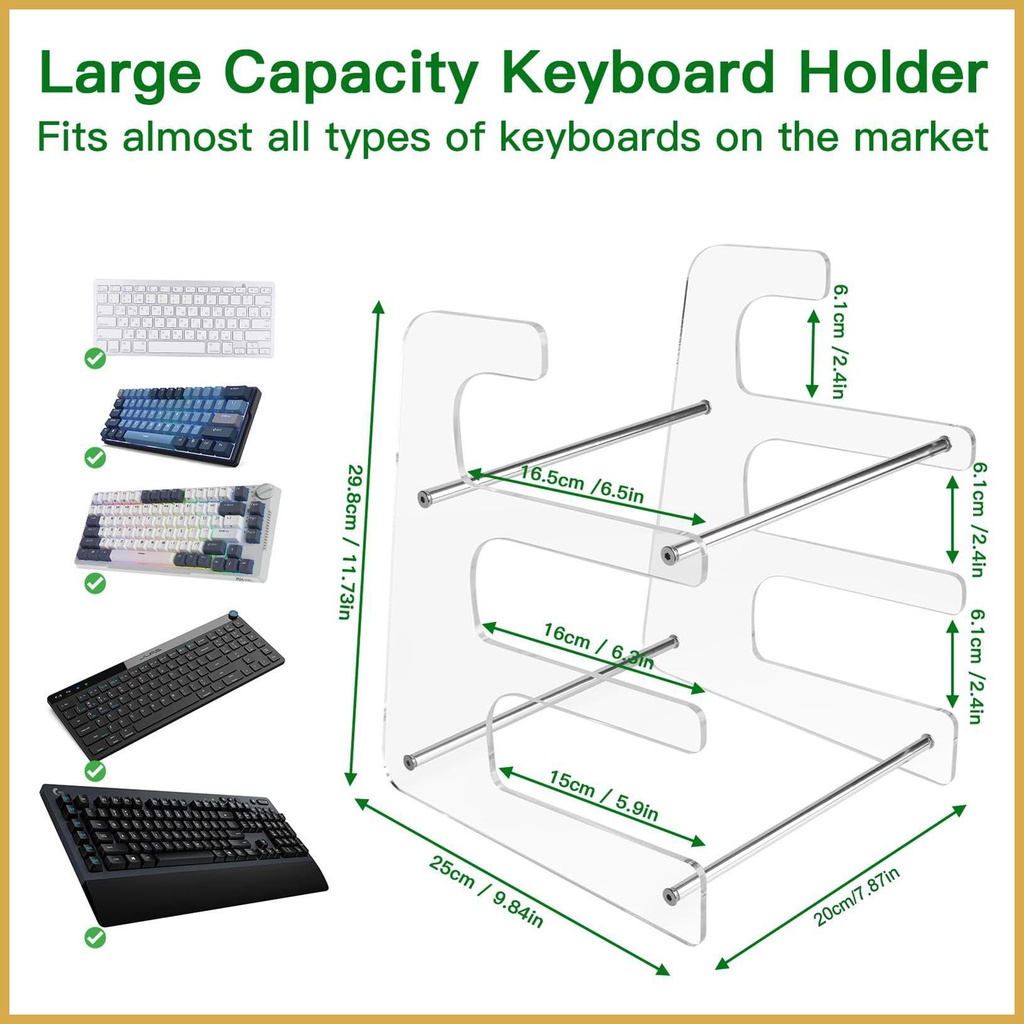 Keyboard Storage Rack 3 Tier Keyboard Display Stand Storage Rack ...