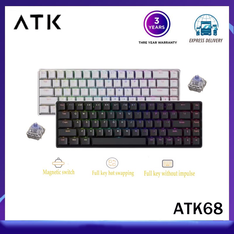 (In stock)ATK ATK68 Esports Magnetic Axis Keyboard Single Mode PBT ...