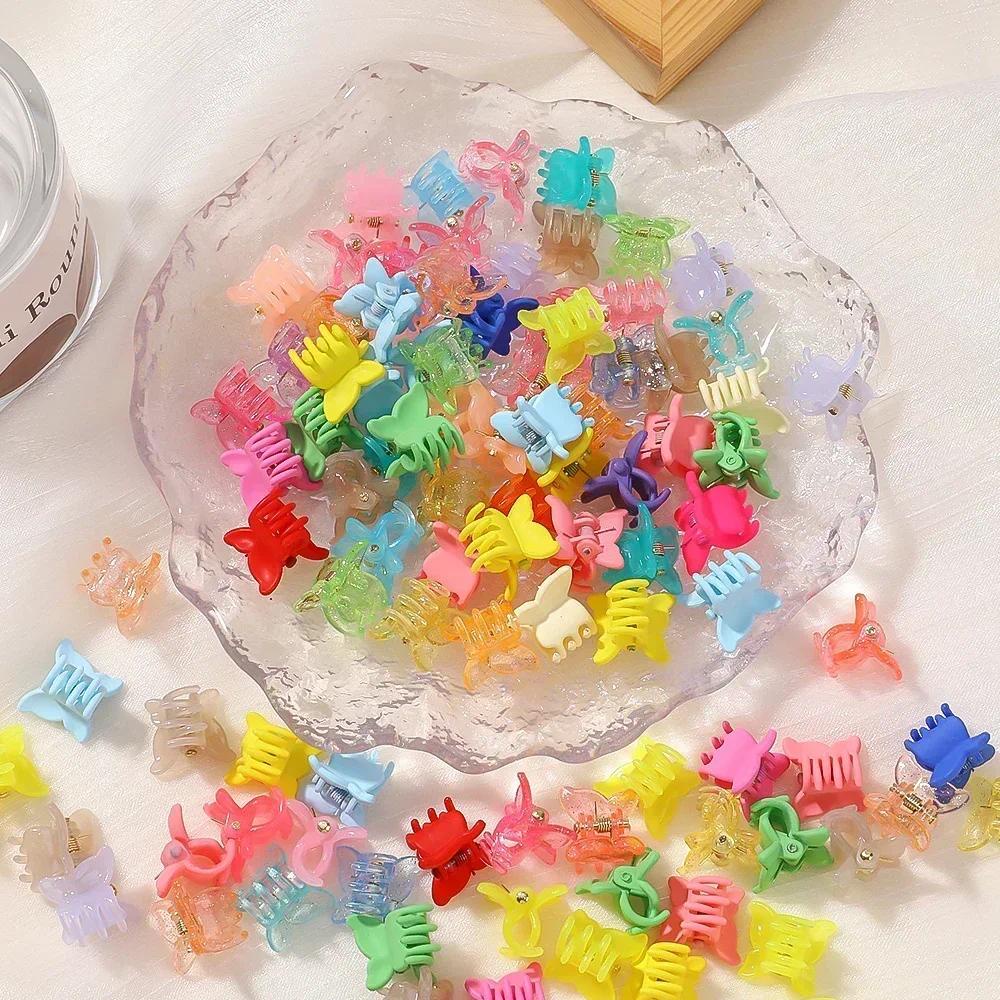 10Pcs New Colorful Butterfly Mini Hair Clip Claw Grip Barrettes Clamps ...