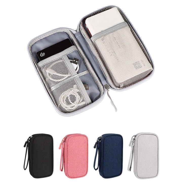 Data Cable Storage Bag Portable Digital USB Charger Charging Treasure ...