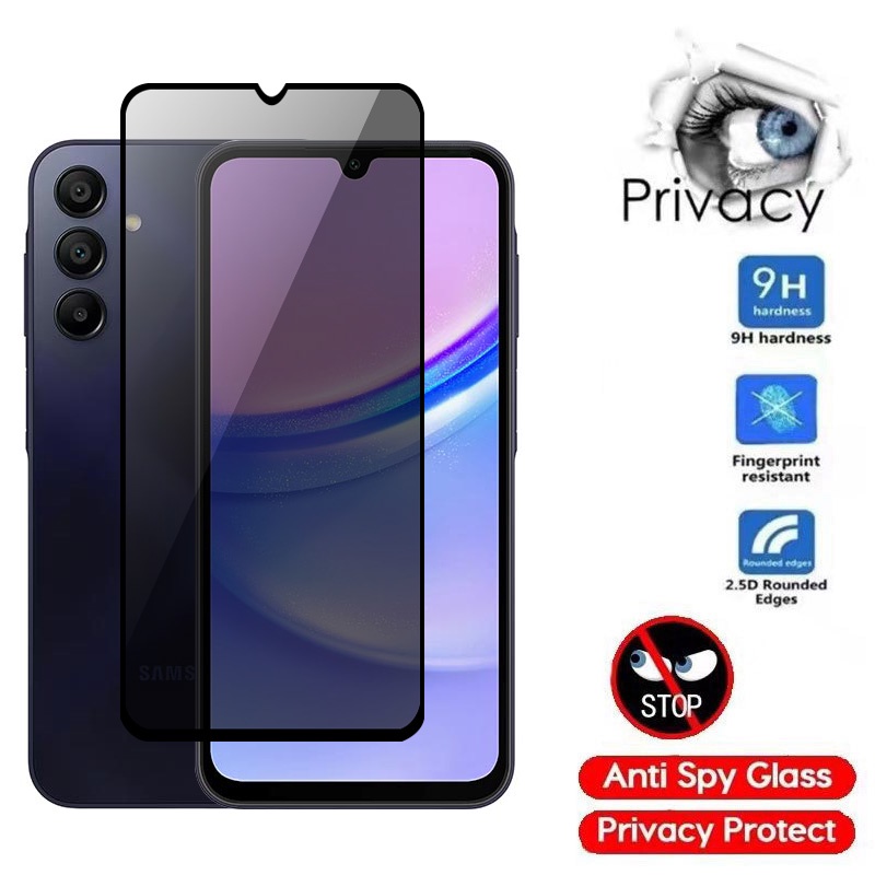 Private Tempered Glass For Samsung A55 A35 A25 A15 A05 A05s 5G 4G 2023 Anti-Spy Full Cover ...