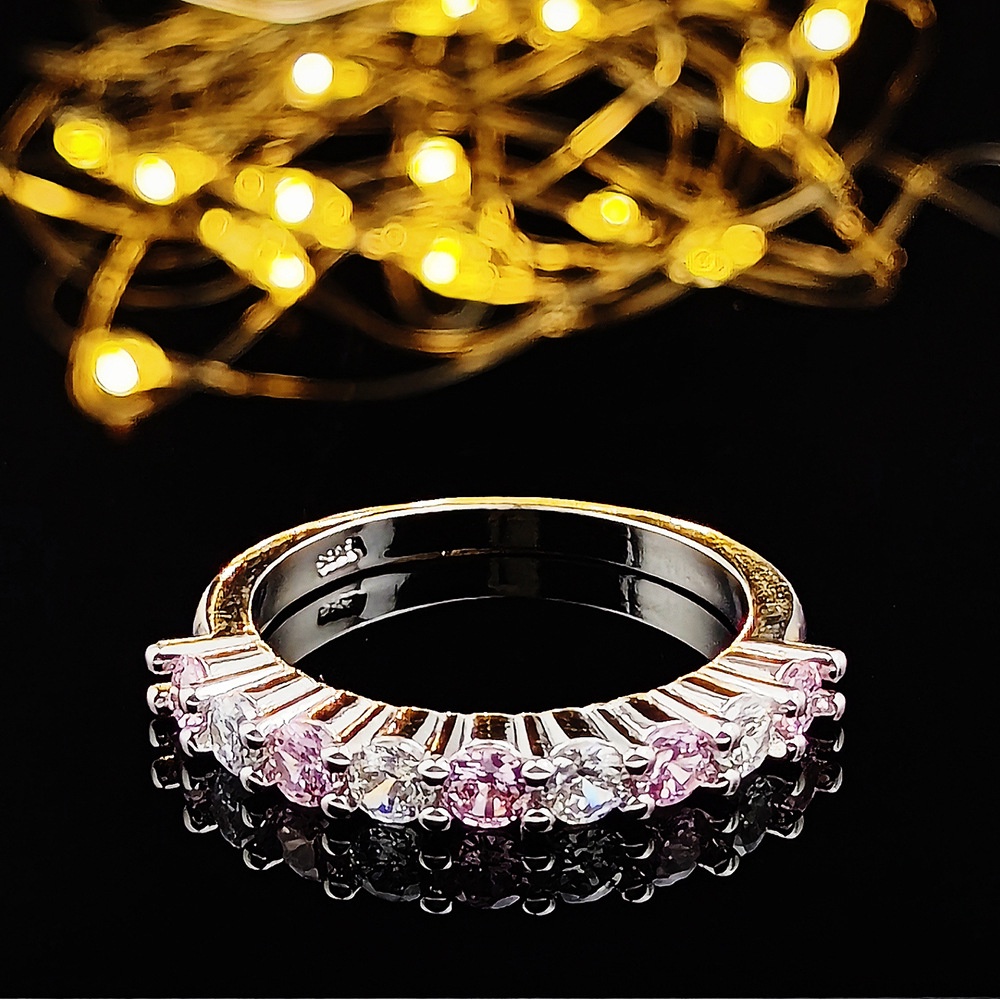 Simple Pink Ring Fashionable New Style European American | Shopee ...