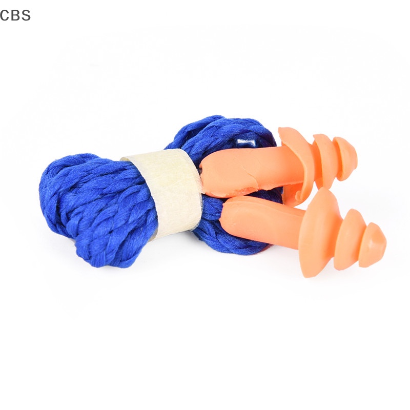 CBS 10Pcs Soft Silicone Corded Ear Plugs Reusable Hearing Protection ...