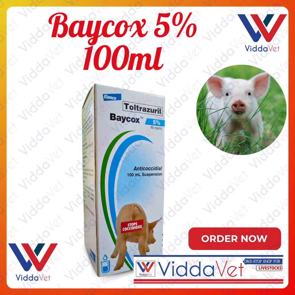 Viddavet 1bot Baycox toltrazuril 5% for Piglet oral Suspension 100ml ... Viddavet 1bot Baycox toltrazuril 5% for Piglet oral Suspension 100ml ...