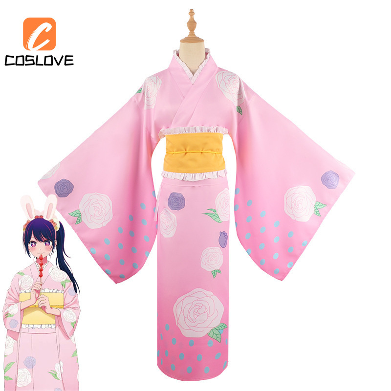 Anime Oshi no Ko Hoshino Ai Kimono Style Cosplay Full Set Costume Suit ...