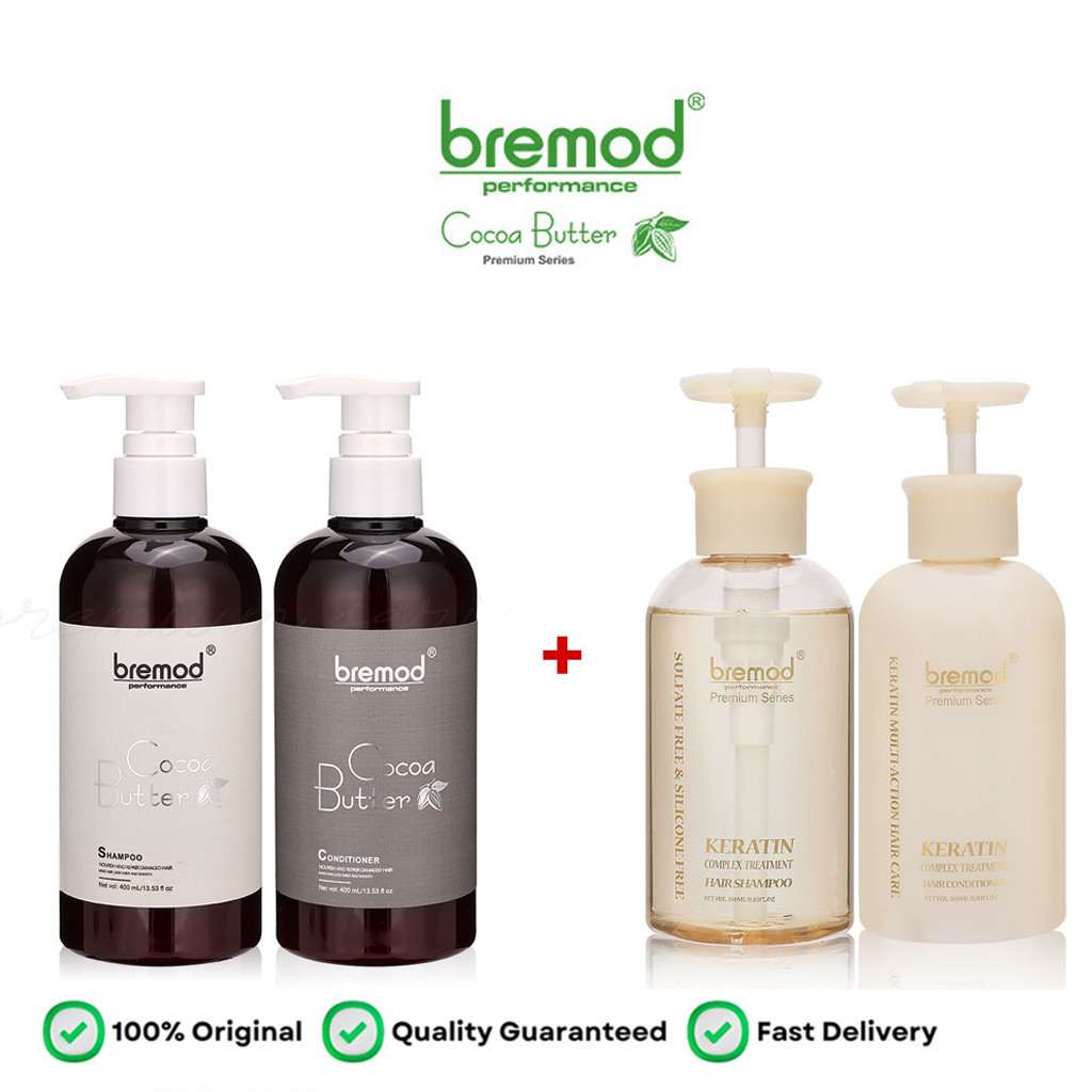 Bremod Premium Shampoo Conditioner Hair Keratin Complex Care Cocoa ...