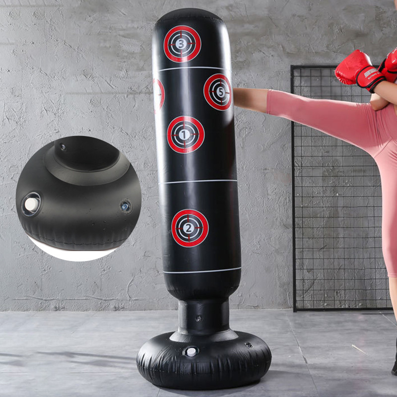 Freestanding Punching Bag - 1.6M Inflatable Boxing Column for Adults ...