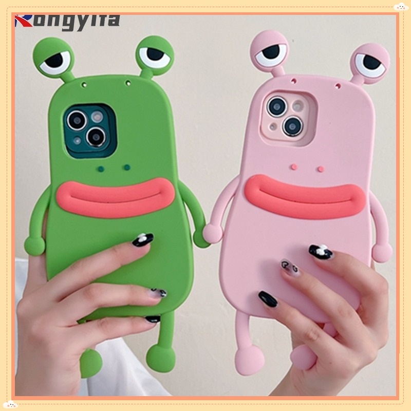 Cute Frog Silicone Casing For Realme 8 5G 8S Q3 Q3i 5G C25 C25S C15 C12 ...
