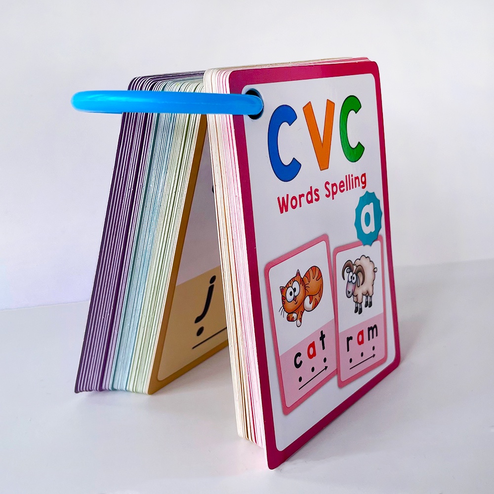 130 English Words CVC Phonics Flash Cards Montessori Educational ...