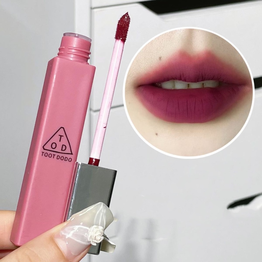 TOOT DODO Tulip Pink Cloud Lip Glaze Matte Student No Makeup Whitening ...