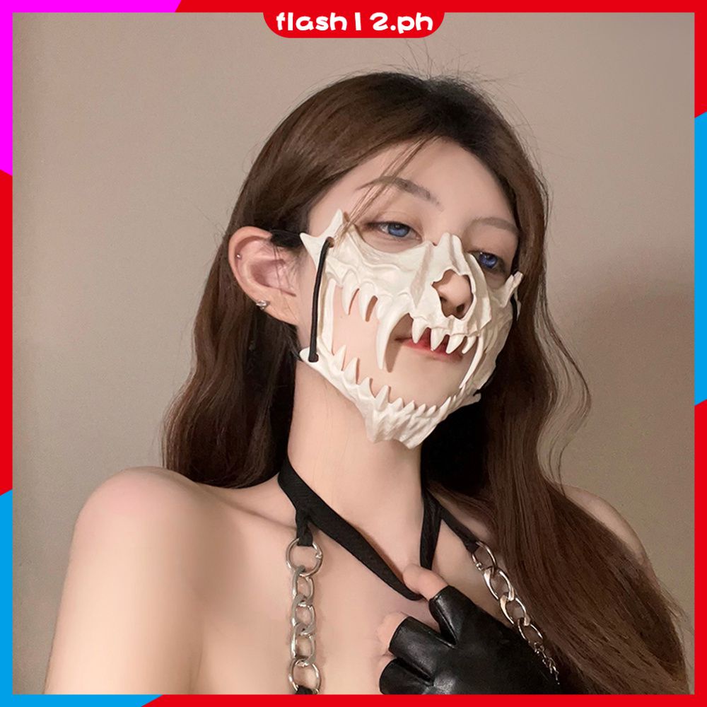 Halloween Skull Party Mask Anime Dragon God Skeleton Half Face Cover ...