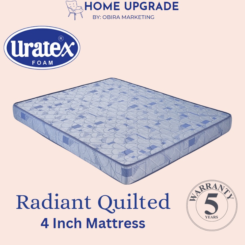 Uratex Radiant Quilted Foam Mattress - 4 Inch Thickness (Single, Double ...