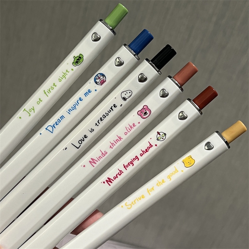 Cartoon Cute Kuromi Lotso Square Pen Press Action Pen Black Student ...