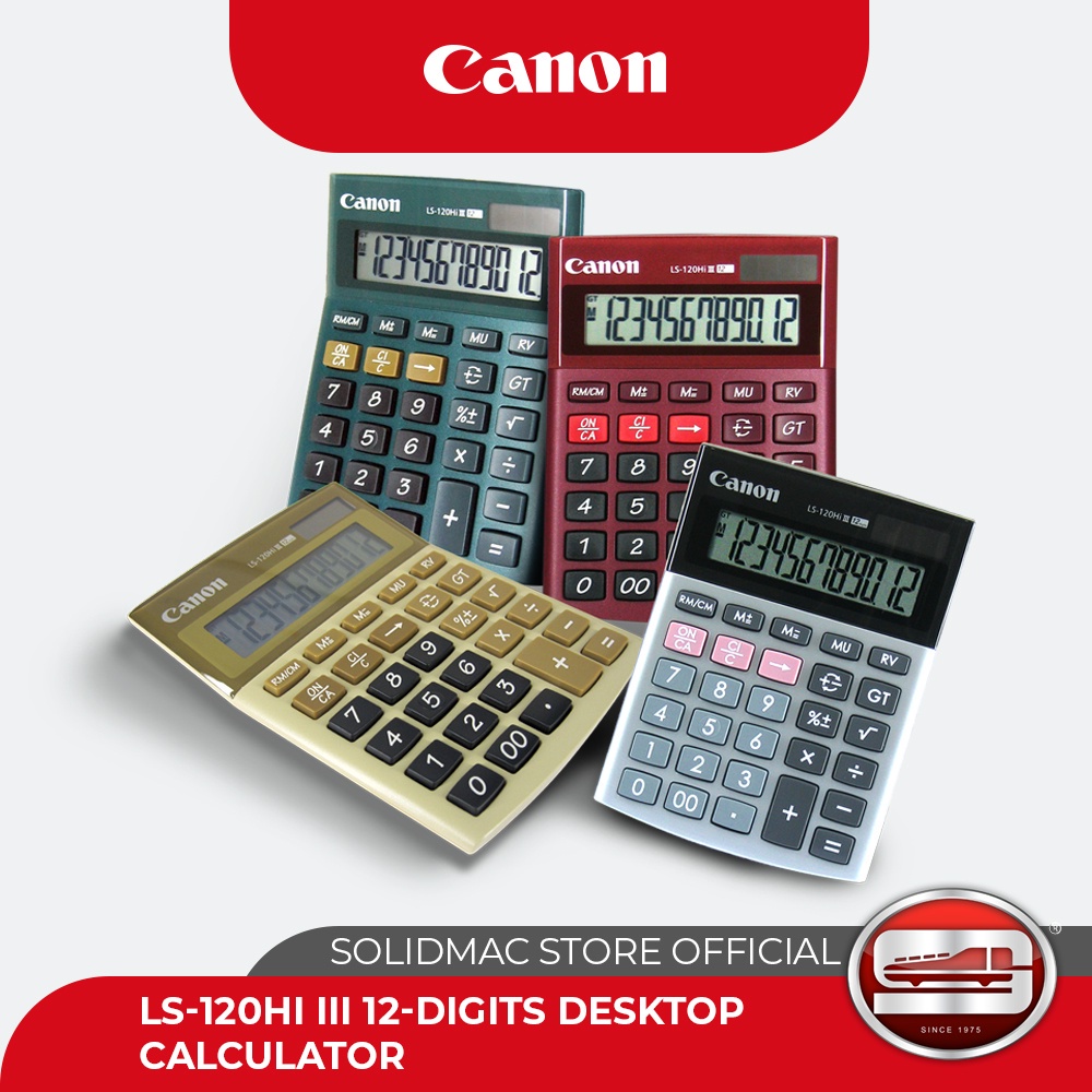 Canon LS-120Hi III Glamorous 12-Digits Desktop Calculator | Shopee ...
