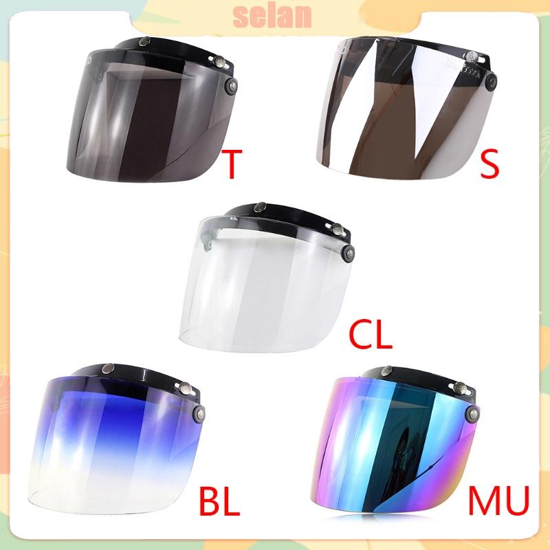 SELAN Universal Windproof 3-Snap Visor Front Flip Up Visor Wind Shield ...