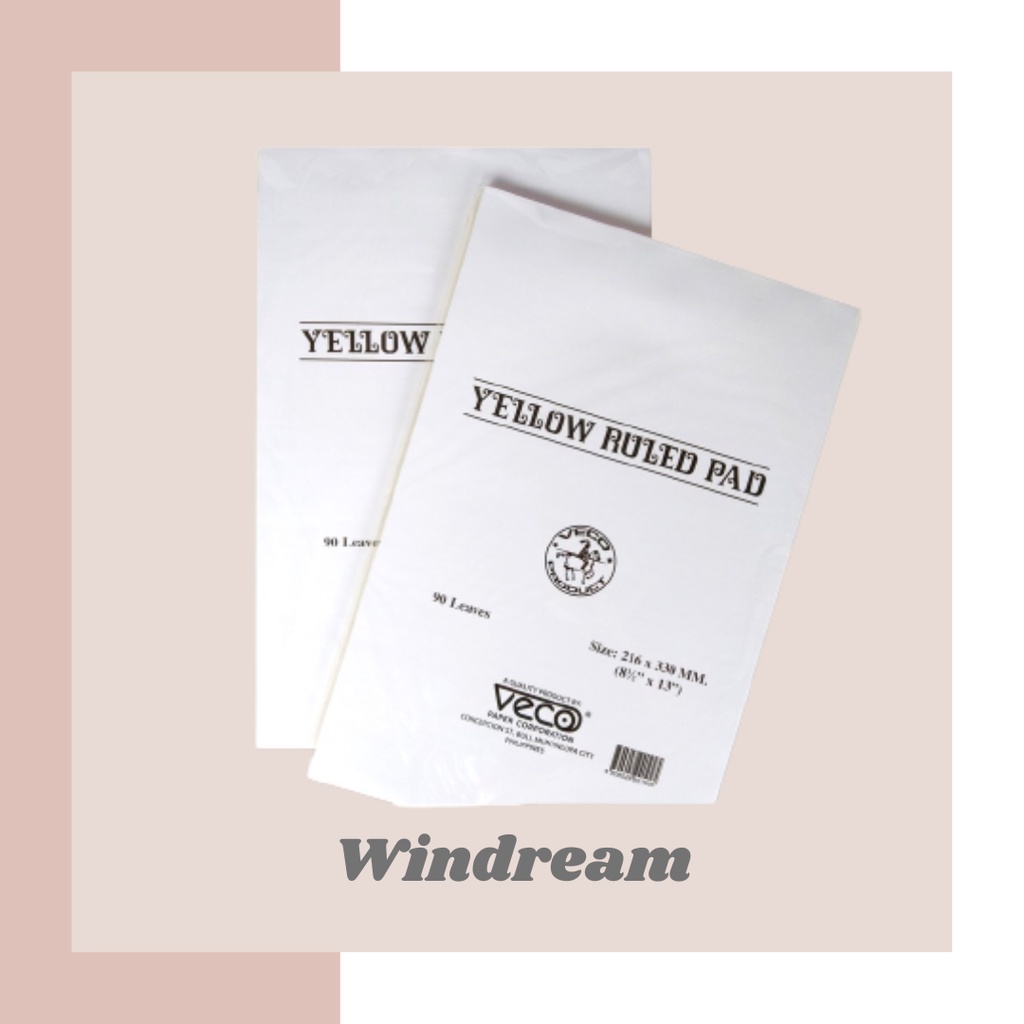 Veco Yellow Pad Paper 90 leaves | Shopee Philippines