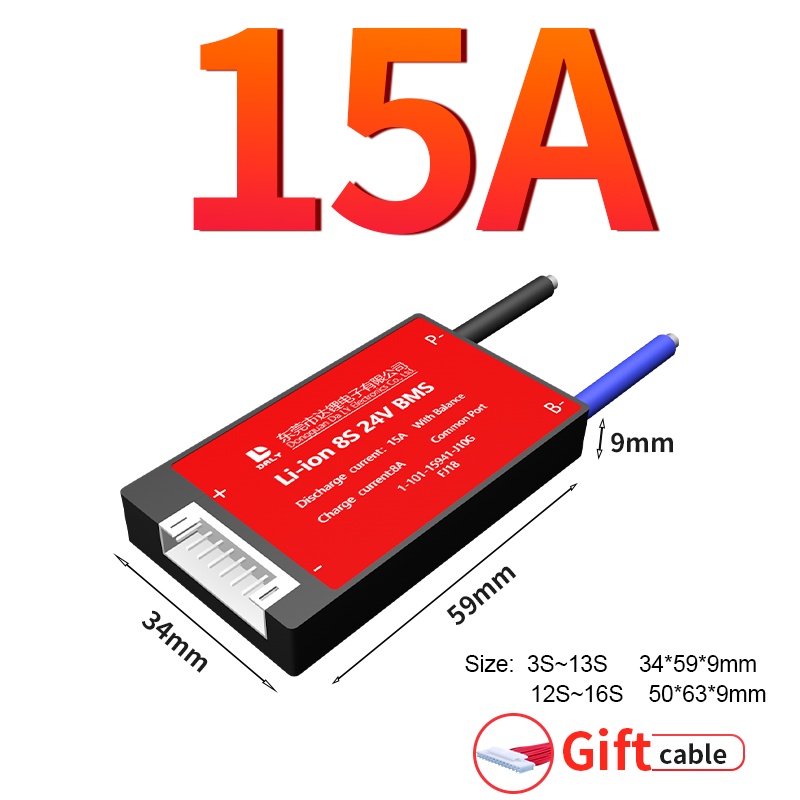 Daly LiFePO4 BMS 4S 12V 14.6V 15A 20A 30A 40A 50A 60A 100A 200A 250A 300A 400A 500A Waterproof ...