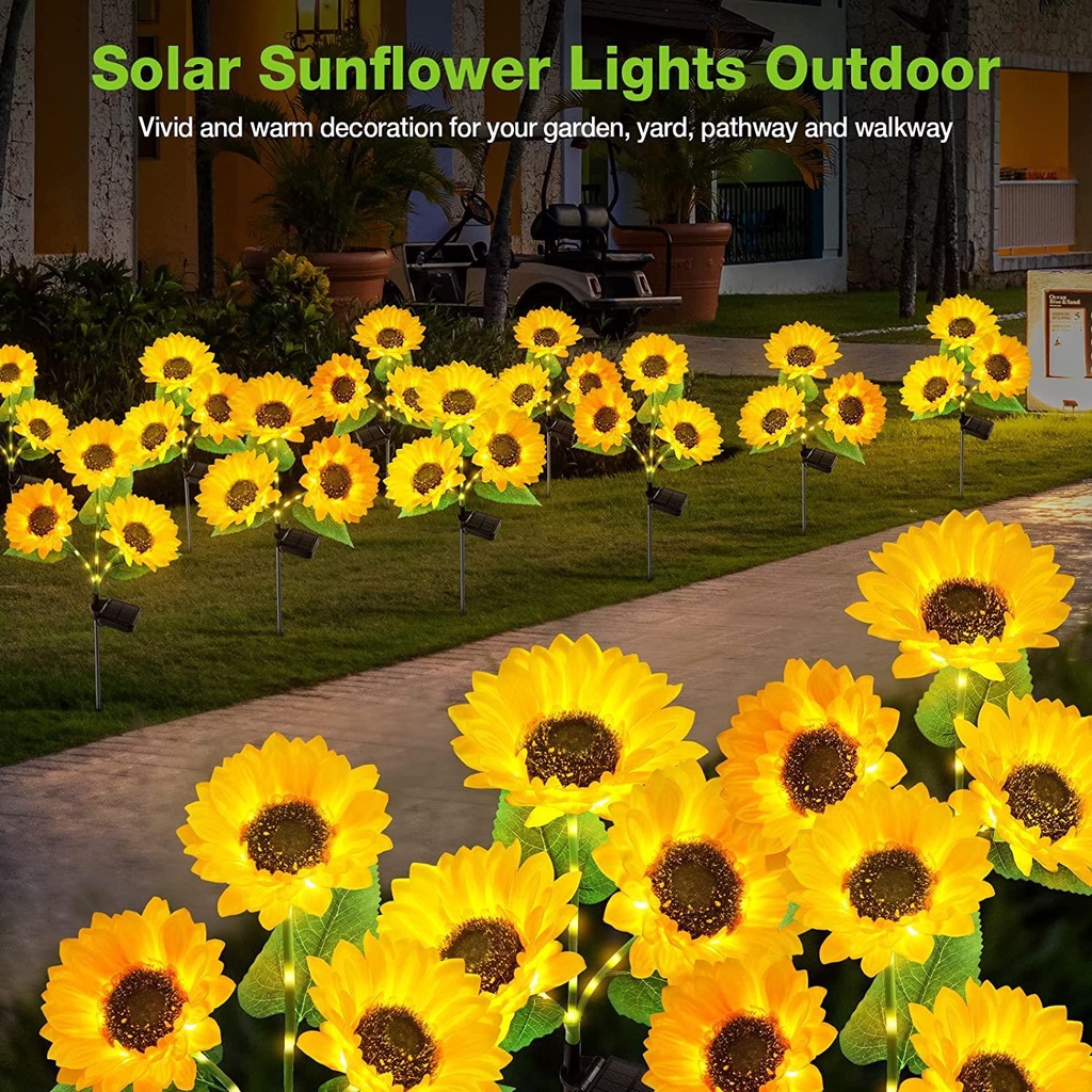 Solar sunflower light outdoor lamps solar light outdoor waterproof ...