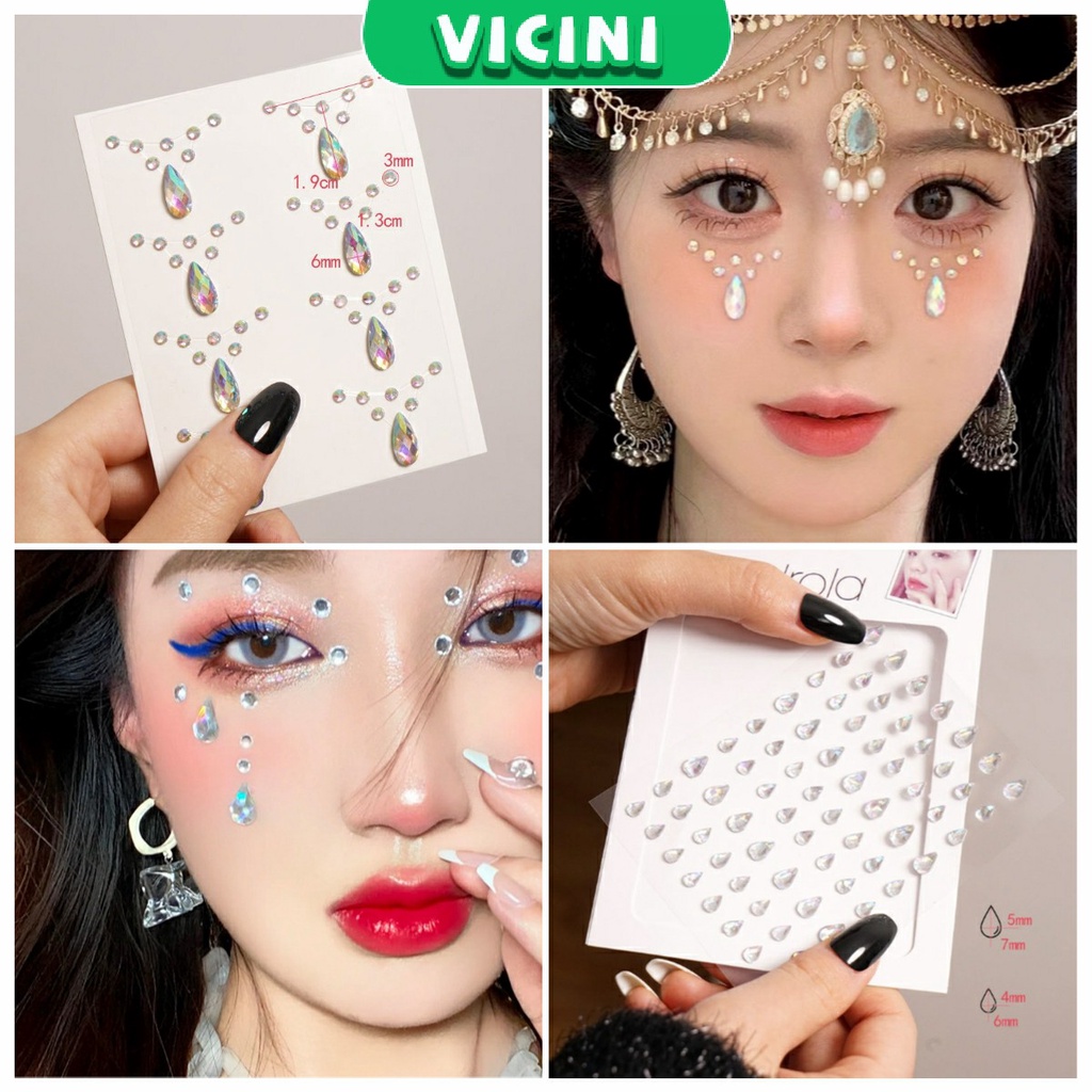 Eye Makeup Rhinestone Diamond Sticker Eyebrow Eye Corner Forehead Face ...