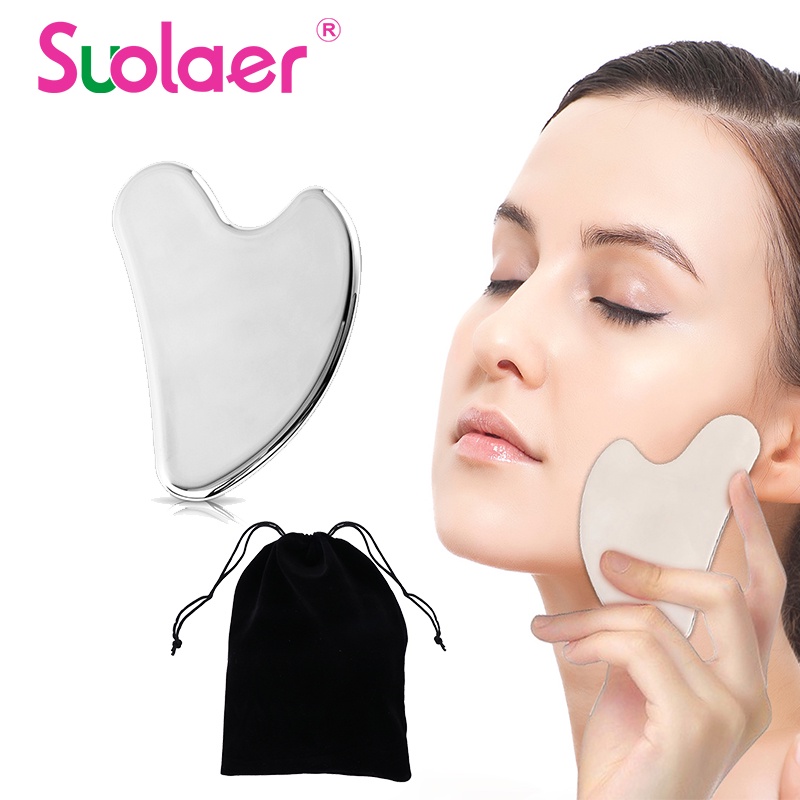 Stainless Steel Guasha Scraping Massage Face Massager Acupuncture Gua ...