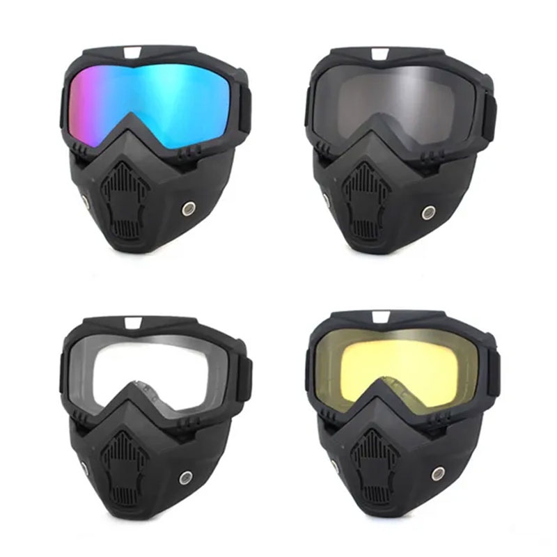 Motorcycle Protective Mask Removable Full Face Tactical Helmet Goggles ...