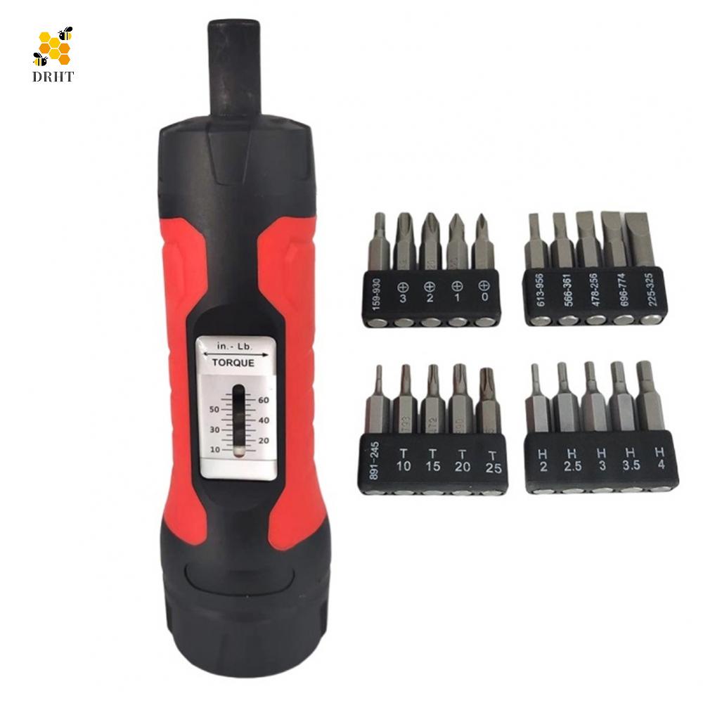DHEART~Manual Preset Torque Driver Screwdriver 1/4Inch Drive wrench Non ...