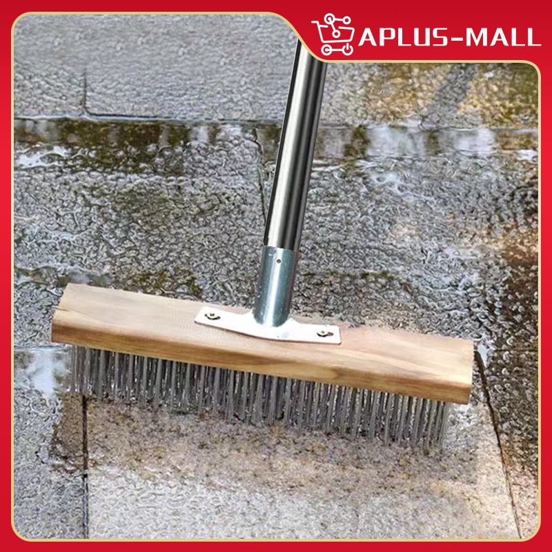 Stainless Steel Wire Floor Moss Brush Stiff Bristle Floor Brush With 1 ...