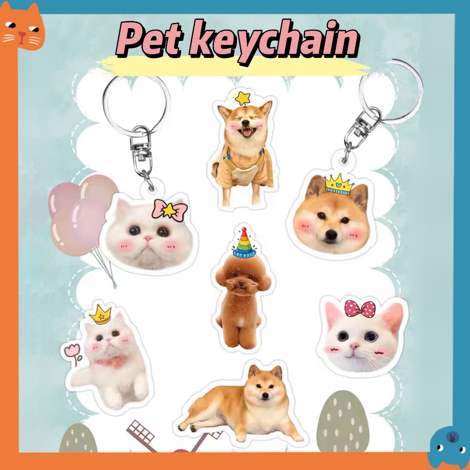 Pet Customized Diy Pendant Pet Exclusive Keychain Creative Acrylic Key ...