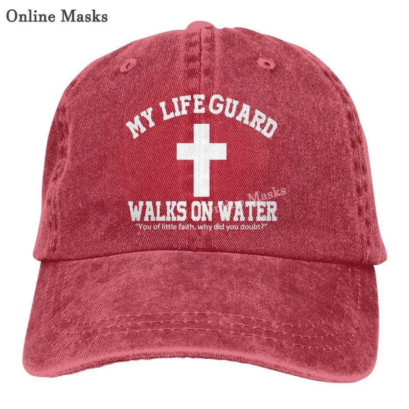 Denim Cap My Life Guard Walks On Water Christian Easter Religious ...