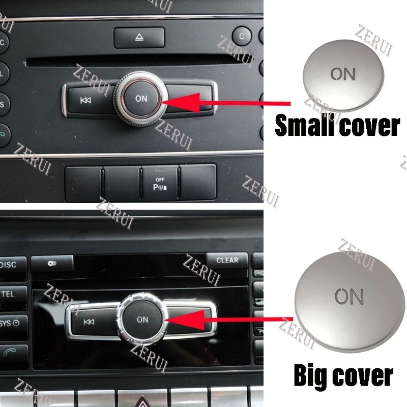 ZR For ABS Silver Car Volume ON Buttons Cover Stickers Trim Fit For ...