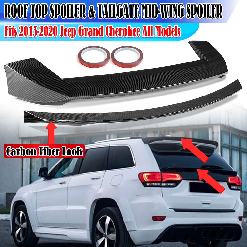 High Quality Car Rear Trunk Spoiler Lip + Rear Roof Top Spoiler Lip ...